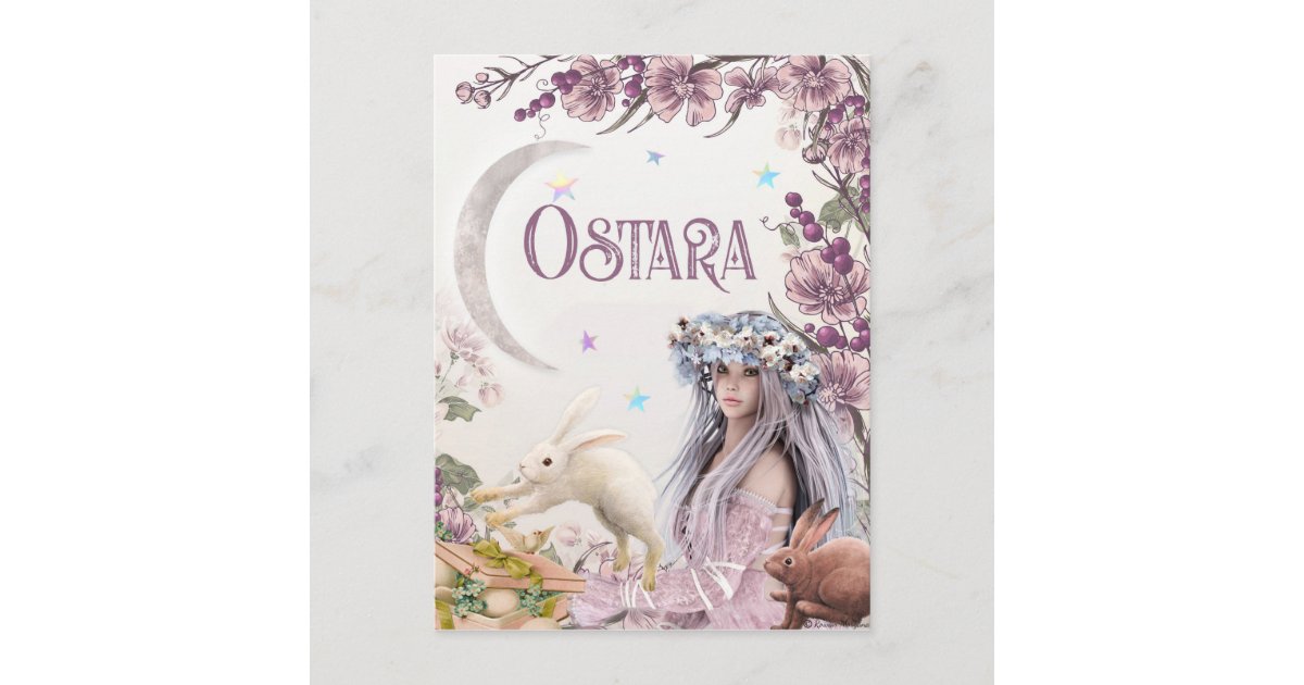 Ostara Pagan Fantasy Art Postcard | Zazzle