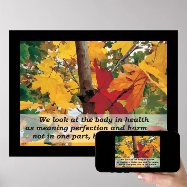 Osteopathic Harmony Quote by A.T. Still Poster | Zazzle