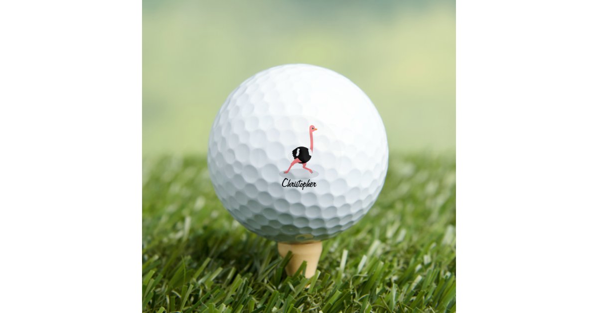 Ostrich Design Golf Balls | Zazzle