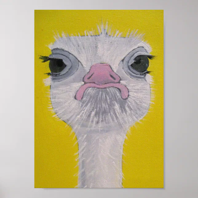 Ostrich Face Poster | Zazzle