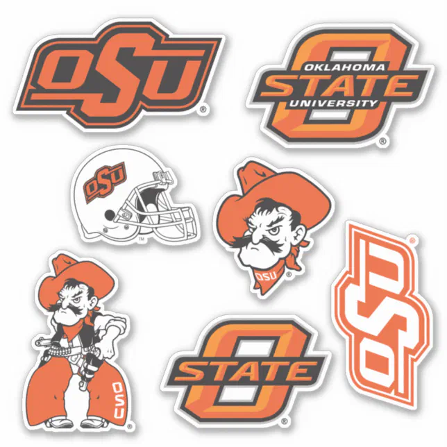 OSU Oklahoma State Logos Sticker | Zazzle