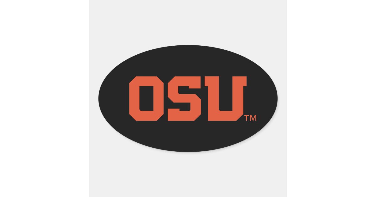 OSU OVAL STICKER | Zazzle