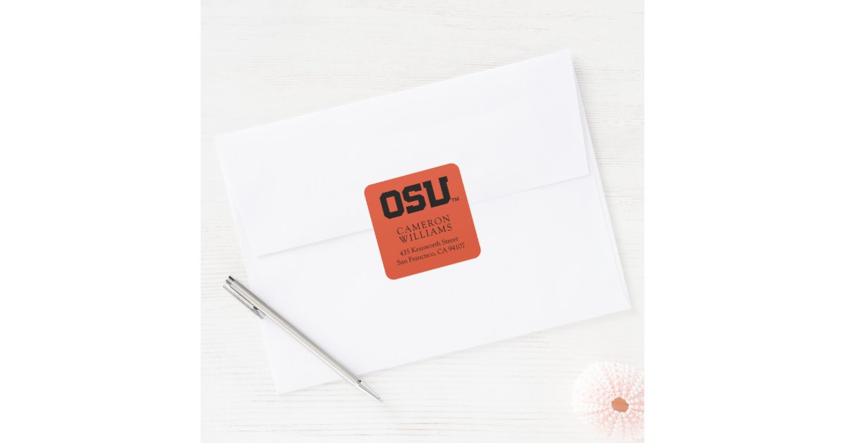 OSU SQUARE STICKER | Zazzle