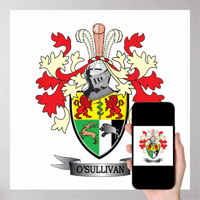 O'Sullivan Coat of Arms Poster | Zazzle