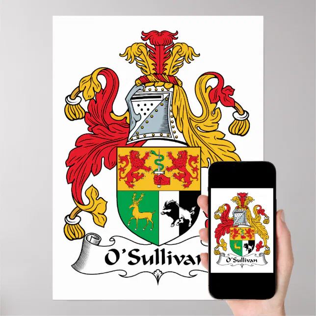 O'Sullivan Family Crest Poster | Zazzle