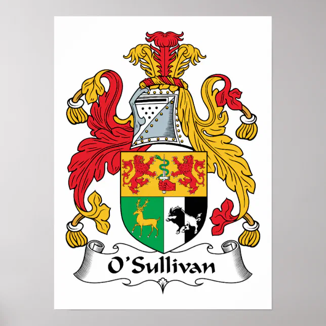 O'Sullivan Family Crest Poster | Zazzle