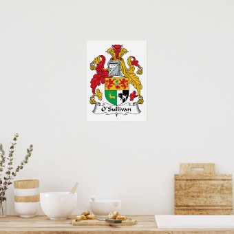 O'Sullivan Family Crest Poster | Zazzle