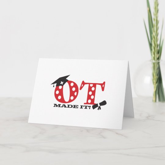 OT Occupational Therapist Graduation Card | Zazzle.com