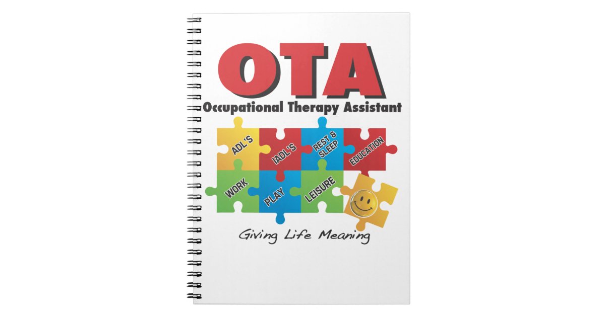 OTA - Occupational Therapy Assistant Notebook-COTA Notebook | Zazzle