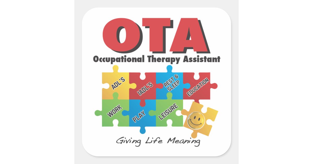 OTA - Occupational Therapy Assistant Sticker -COTA | Zazzle