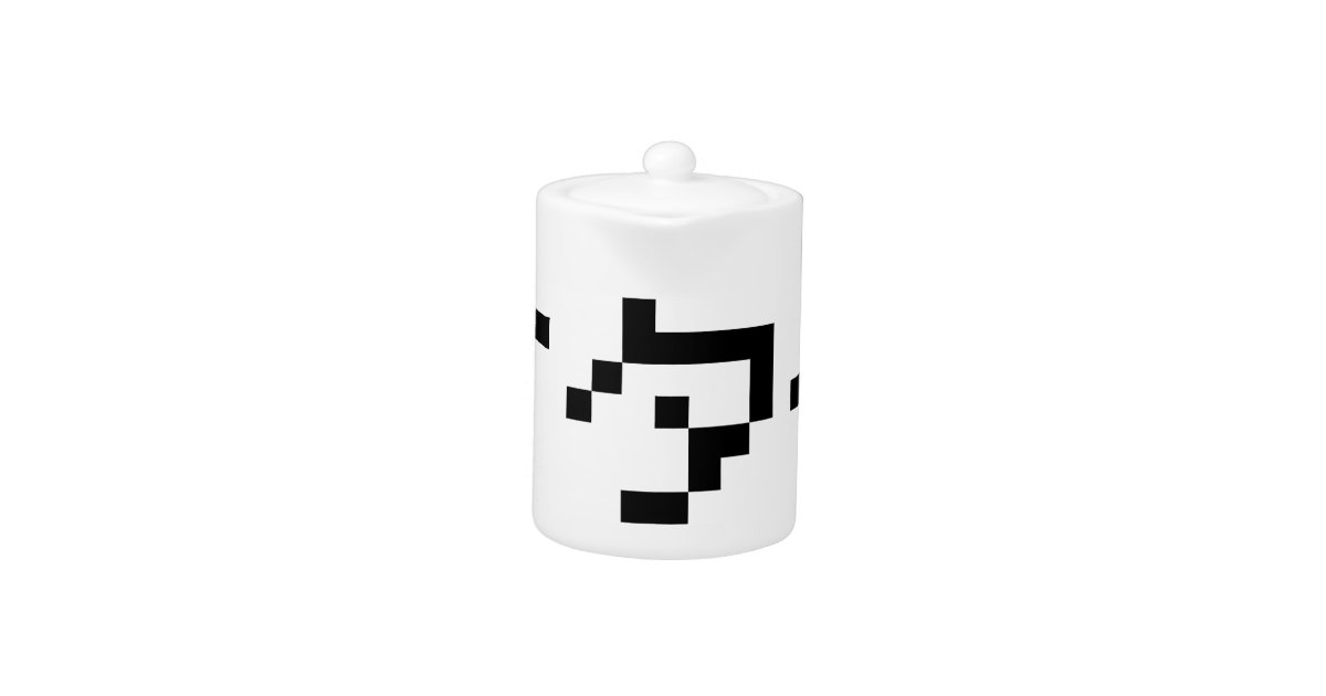 OTAKU 8 Bit Pixel Japanese Katakana Teapot | Zazzle
