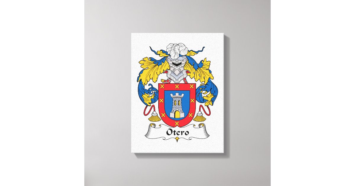Otero Family Crest Canvas Print | Zazzle