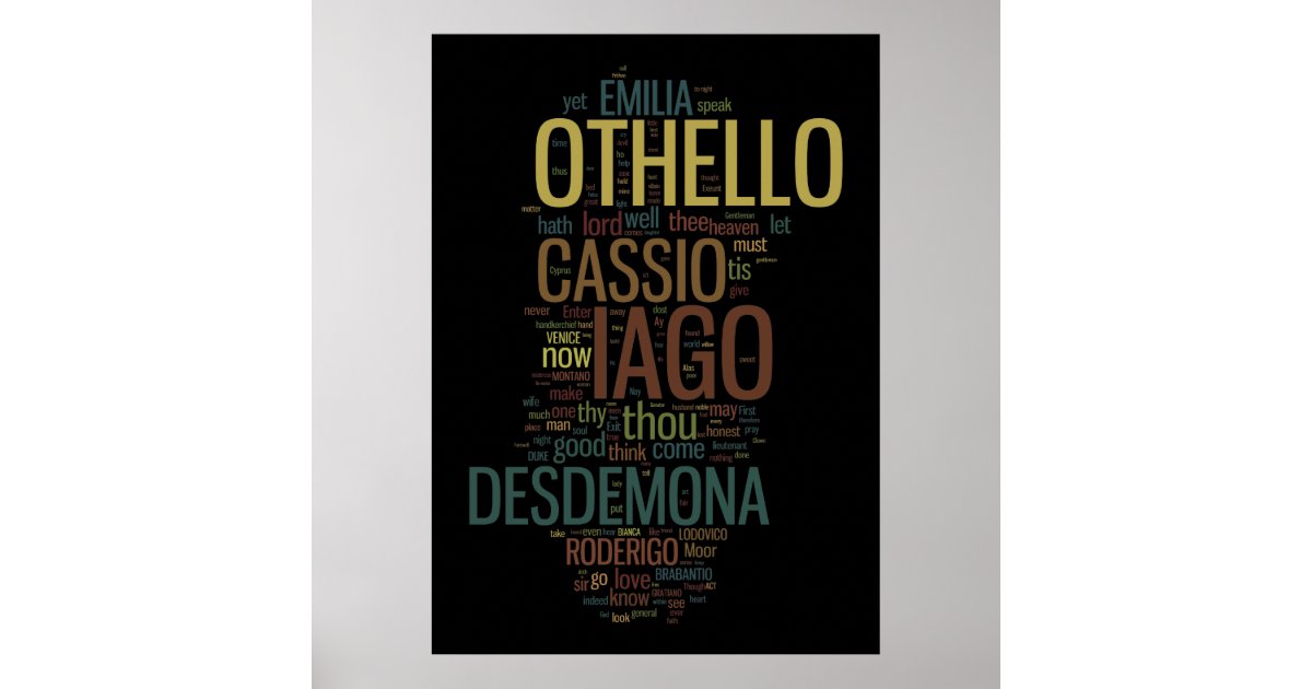Othello Word Mosaic Poster | Zazzle