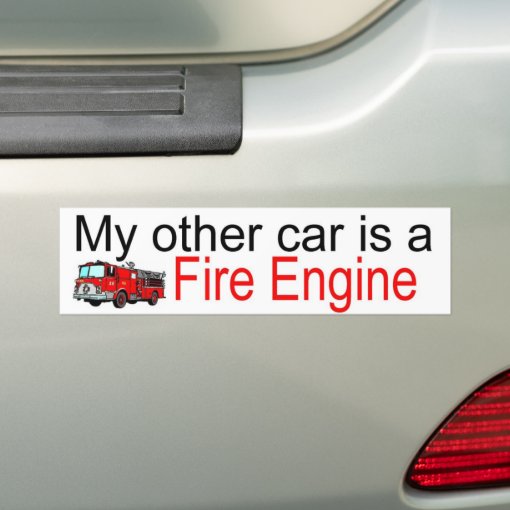 other car fire bumper sticker | Zazzle