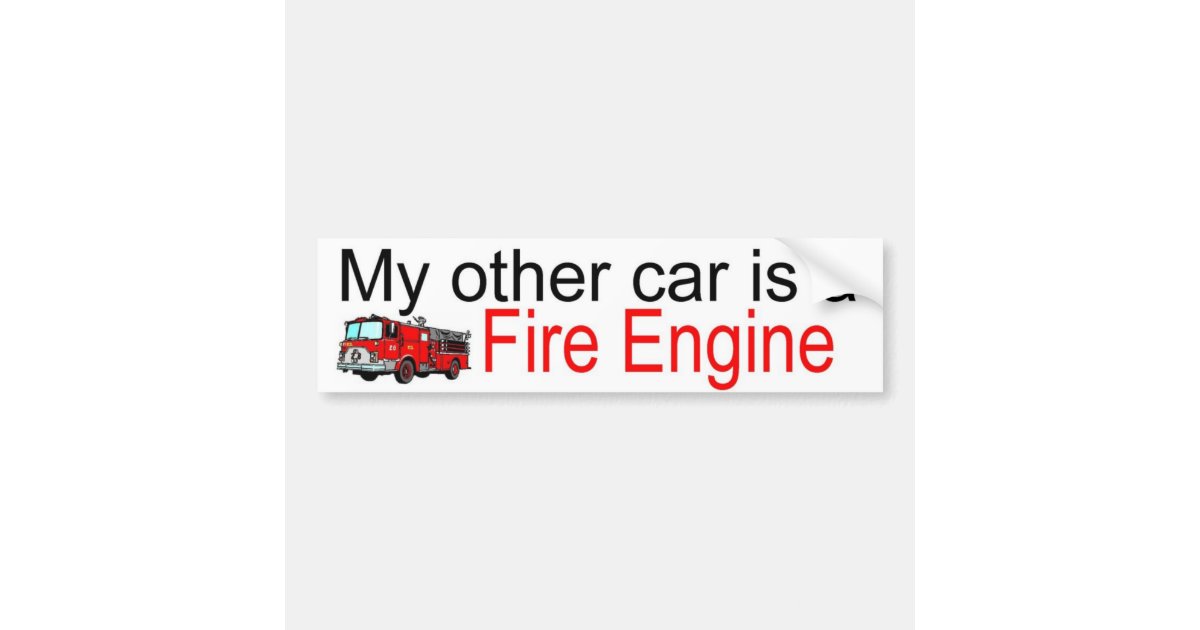 other car fire bumper sticker | Zazzle