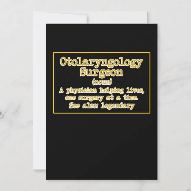 Otolaryngology Surgeon Surgery Medical Doctor Grap Thank You Card | Zazzle