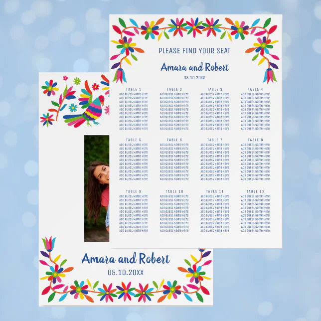 OTOMI Wedding seating chart 12 tables Foam Board | Zazzle