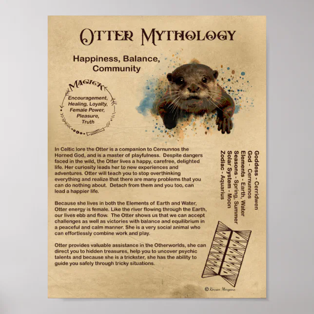 OTTER MYTHOLOGY POSTER | Zazzle