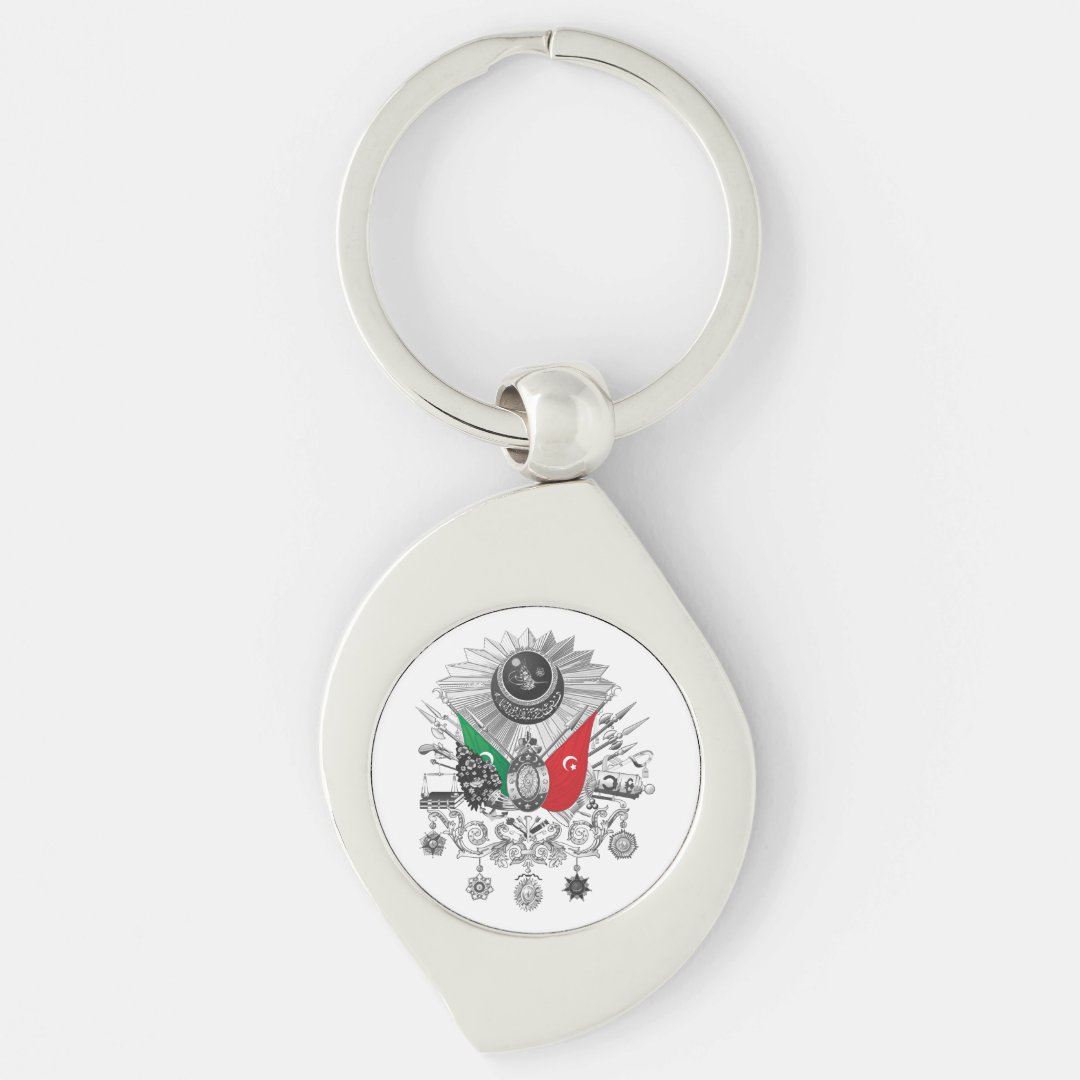 Ottoman Empire Grayscale Coat Of Arms Keychain | Zazzle
