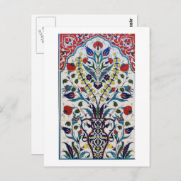 Ottoman Turkey Arabesque Old Tile Postcard | Zazzle