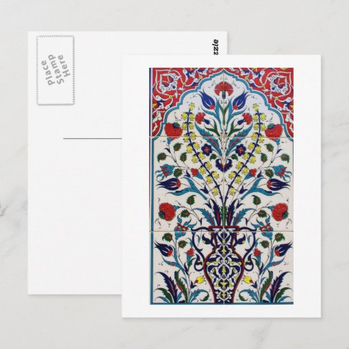 Ottoman Turkey Arabesque Old Tile Postcard | Zazzle