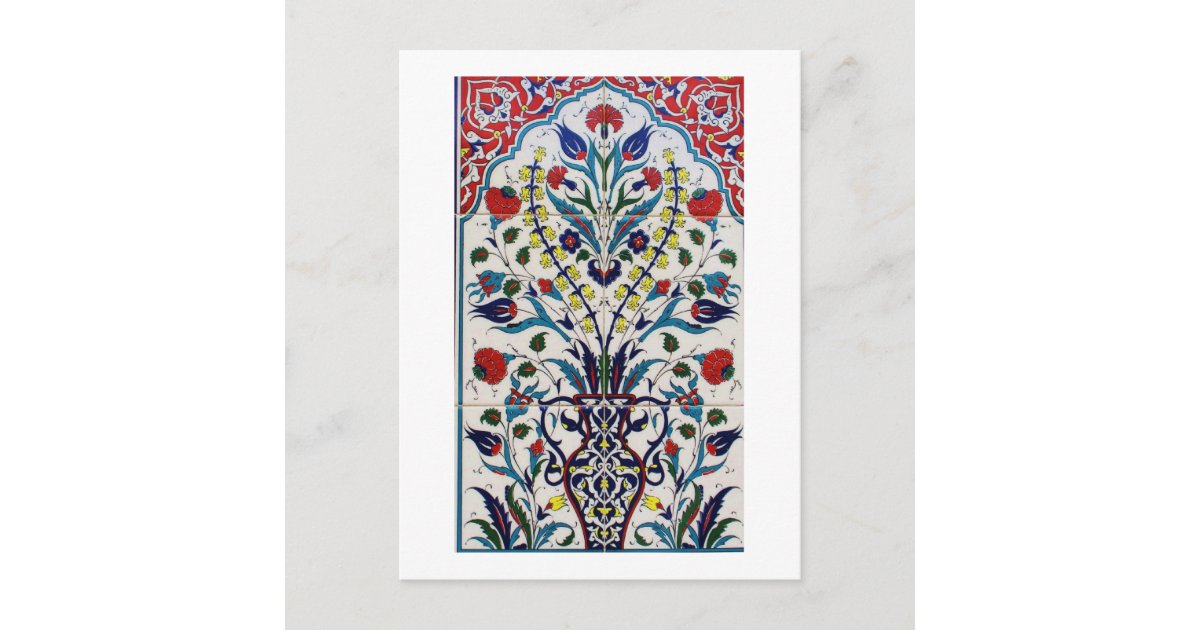 Ottoman Turkey Arabesque Old Tile Postcard | Zazzle