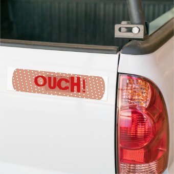 Ouch Bandaid Bumper Sticker | Zazzle