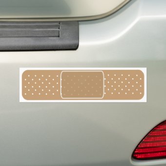 Ouch Bump Sticky Plaster Bumper Sticker | Zazzle
