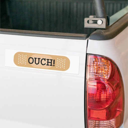 OUCH! BUMPER STICKER | Zazzle