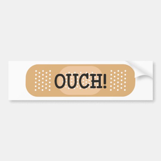OUCH! BUMPER STICKER | Zazzle.com