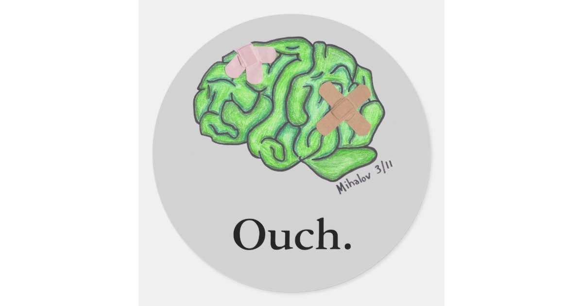 "Ouch" stickers | Zazzle