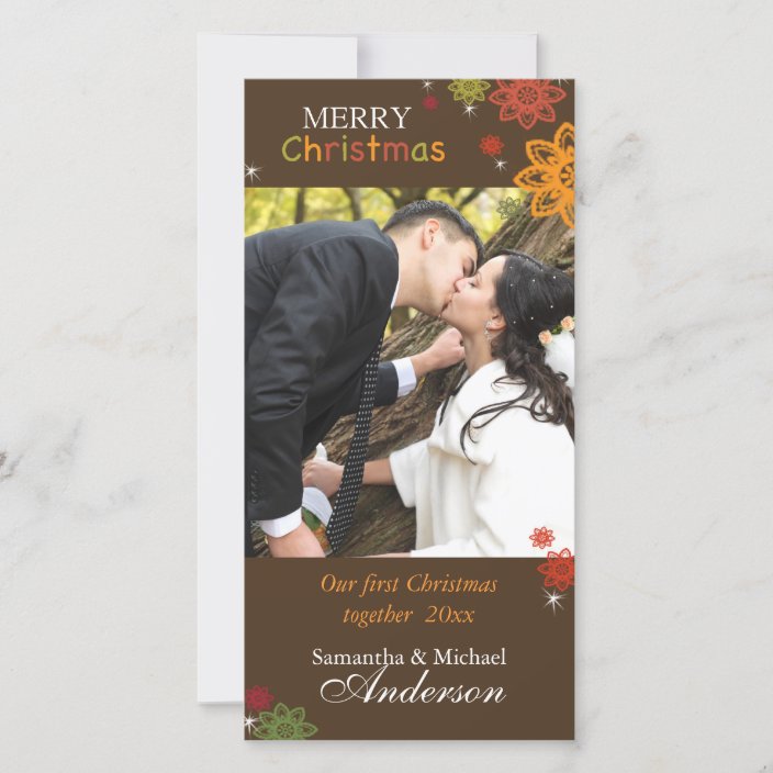 Our 1st Christmas Together Lovely Couple Photo Holiday Card | Zazzle.com