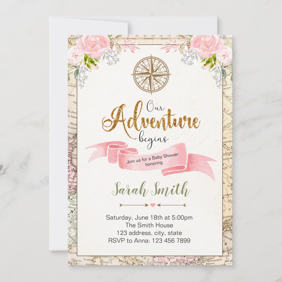 Our Adventure Begins invitation | Zazzle