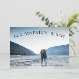 Our Adventure Begins | Photo Save the Date | Zazzle