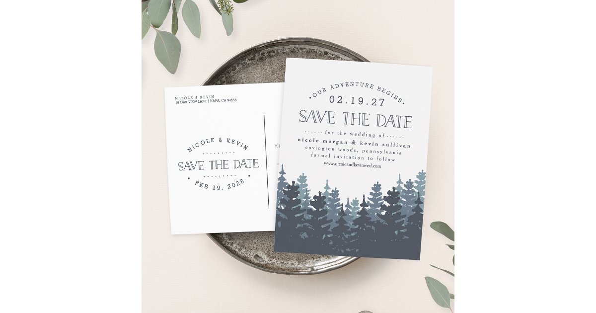 Our Adventure Begins | Save the Date Announcement Postcard | Zazzle