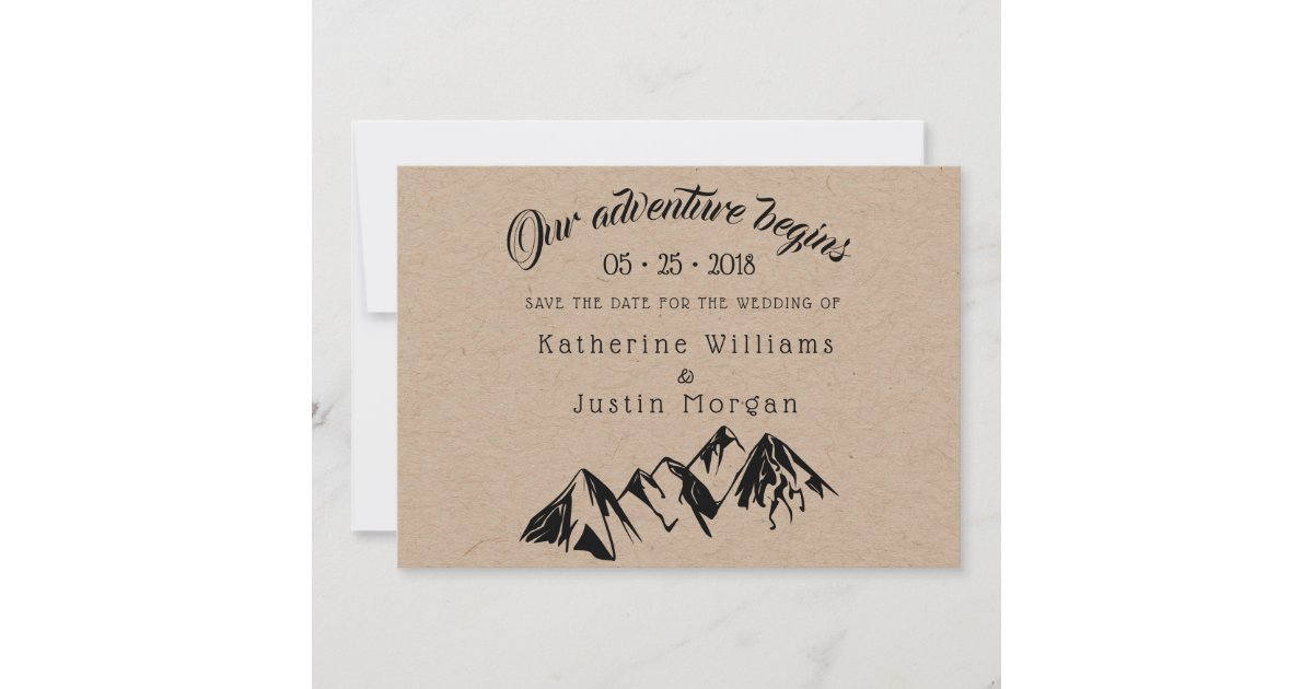 Our Adventure Begins ⎥ Save The Date Photo Card | Zazzle