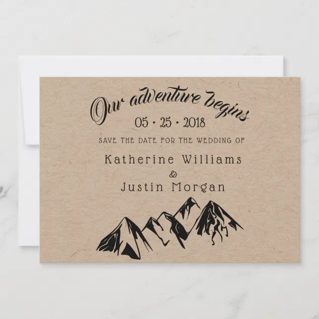 Our Adventure Begins ⎥ Save The Date Photo Card | Zazzle