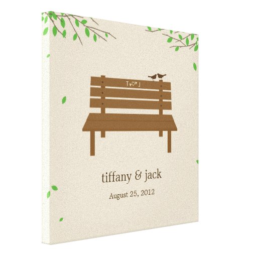 Our Bench Wrapped Canvas Art | Zazzle