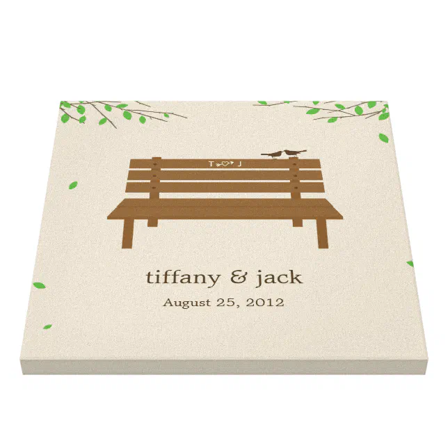 Our Bench Wrapped Canvas Art | Zazzle