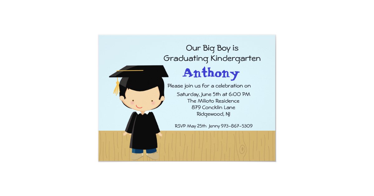 Our Big Boy's Graduation Invitation | Zazzle.com
