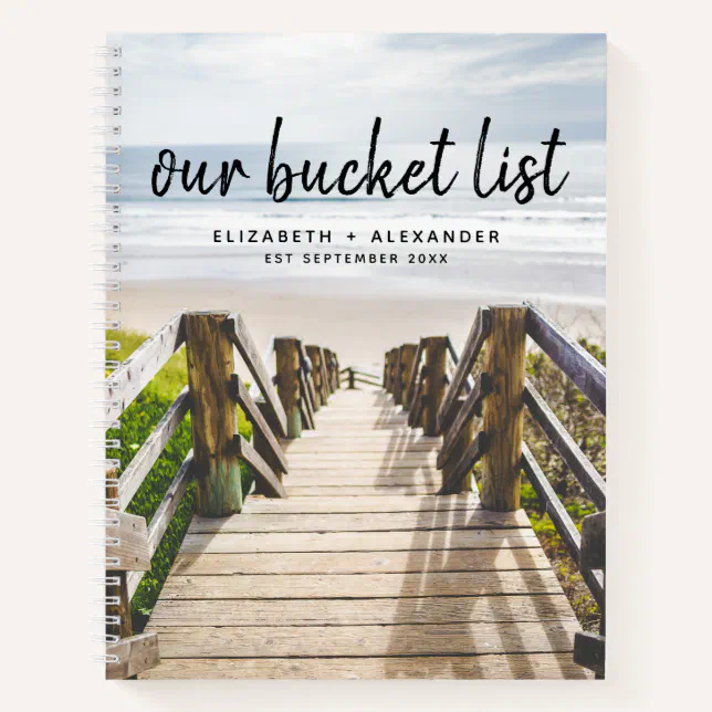 Our Bucket List Beach Couples Keepsake Journal | Zazzle