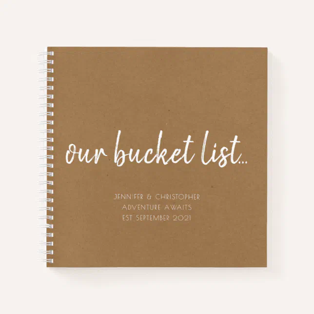 Our Bucket List Couples Keepsake Journal | Zazzle