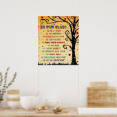 Our Class Rules Teacher Inspiring Colorful Tree Poster | Zazzle