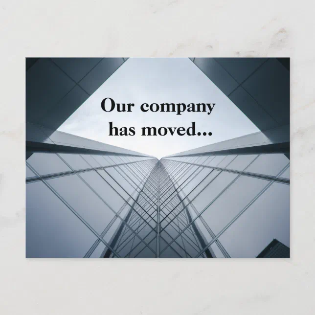 Our Company Has Moved Business Address Change Announcement Postcard ...