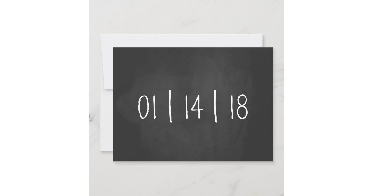 Our Due Date Chalkboard Pregnancy Announcement | Zazzle