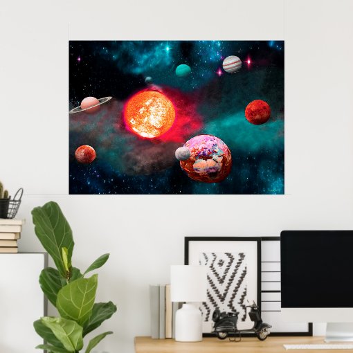 OUR EARTH & ITS NEIGHBORS POSTER | Zazzle