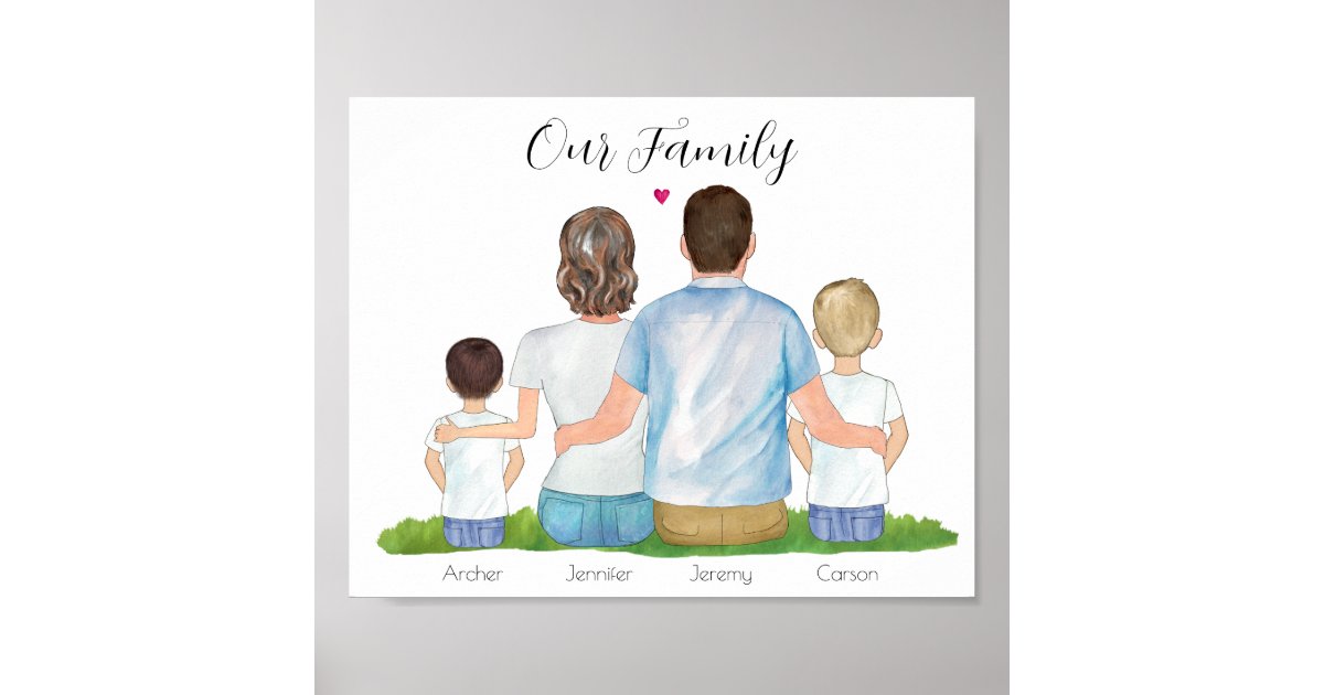 Our Family Custom Print, Family Poster | Zazzle