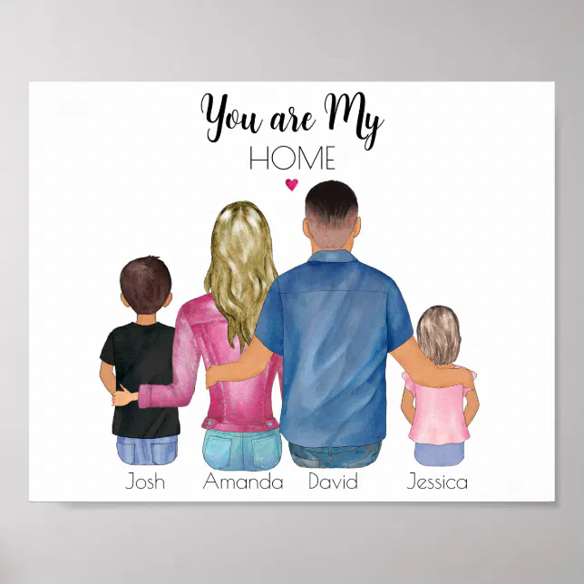 Our Family Custom Print, Family Poster | Zazzle