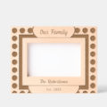 Our Family Modern Circle Square Wooden Picture Engraved Frames | Zazzle