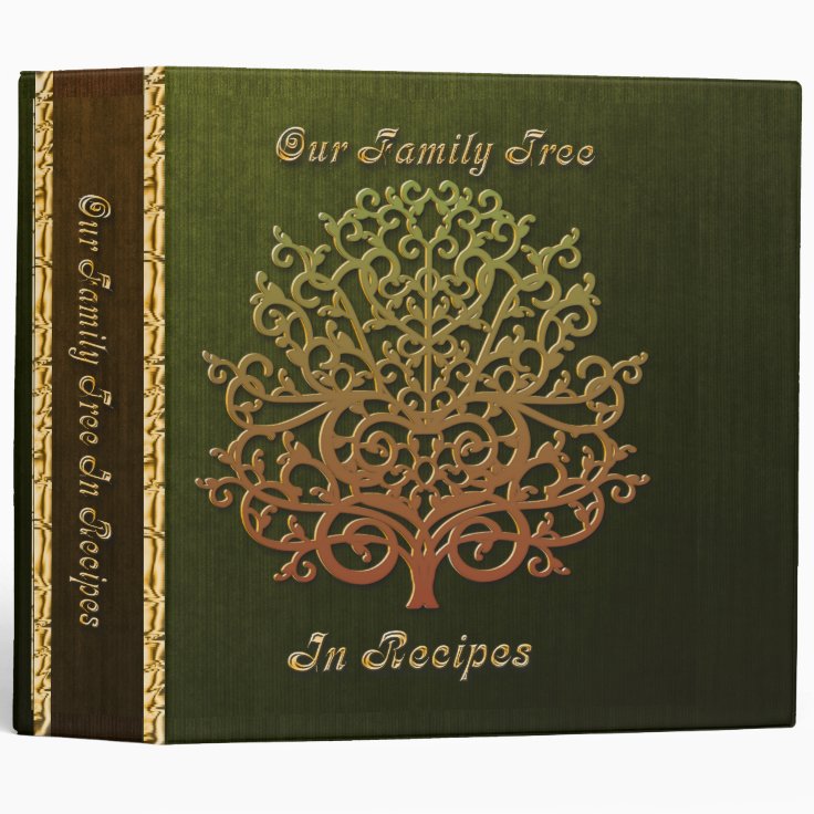 Our Family Tree in Recipes 3 Ring Binder | Zazzle